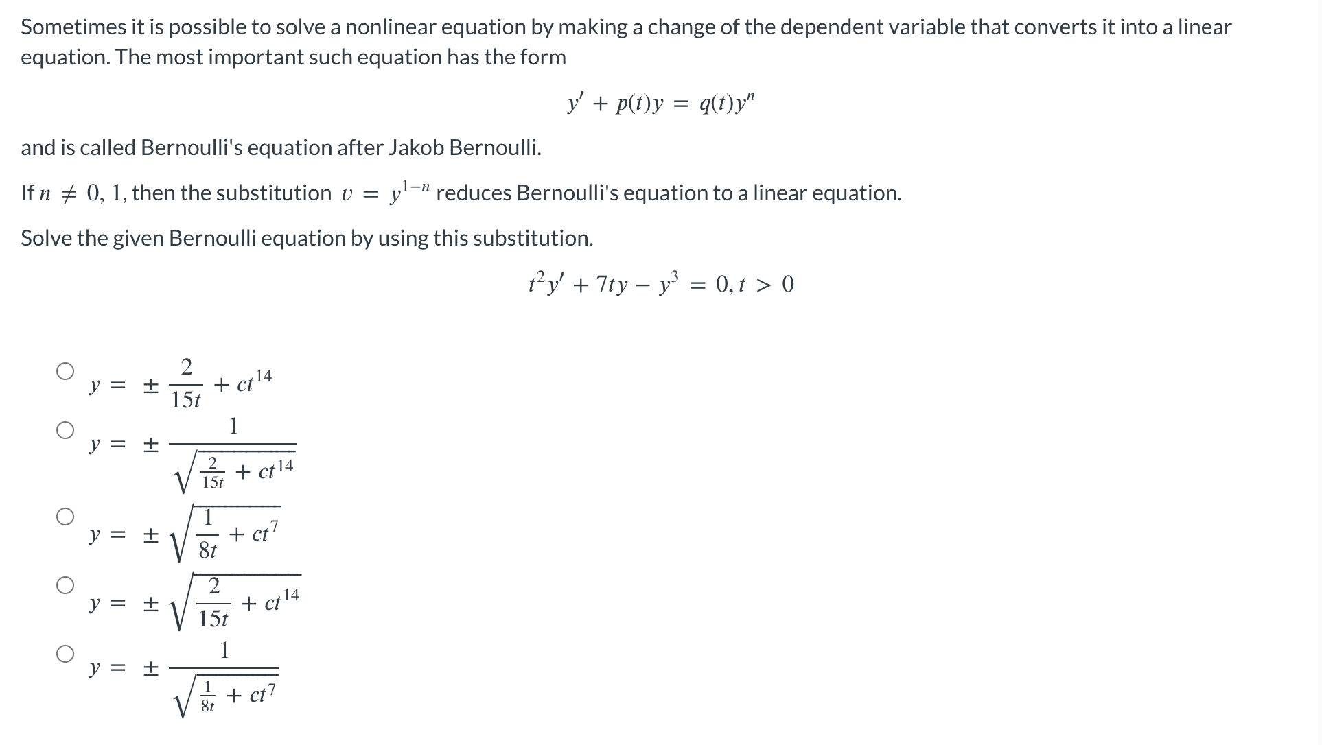 Solved Sometimes it is possible to solve a nonlinear | Chegg.com