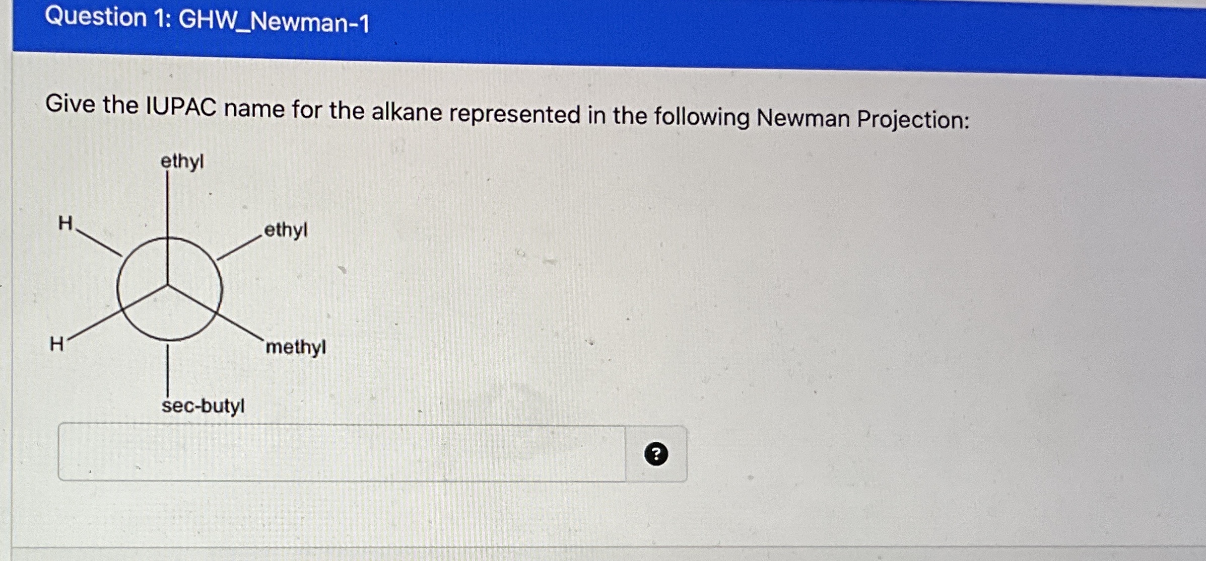 Solved Give the IUPAC name for the alkane represented in the | Chegg.com