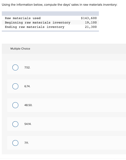 Solved Using the information below, compute the days' sales | Chegg.com