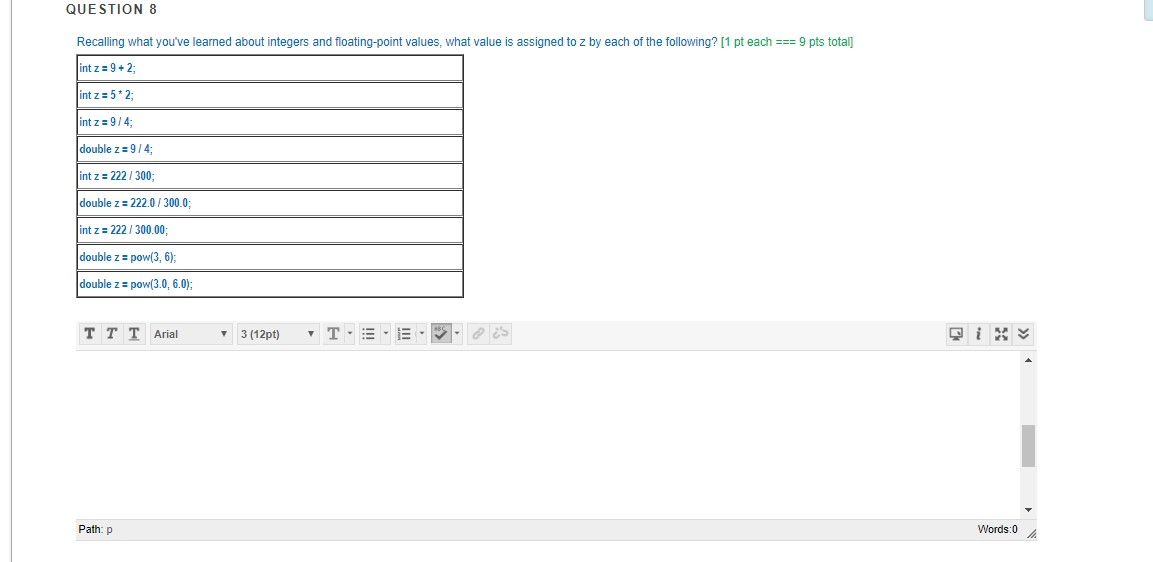 Solved QUESTION 8 Recalling what you've learned about | Chegg.com
