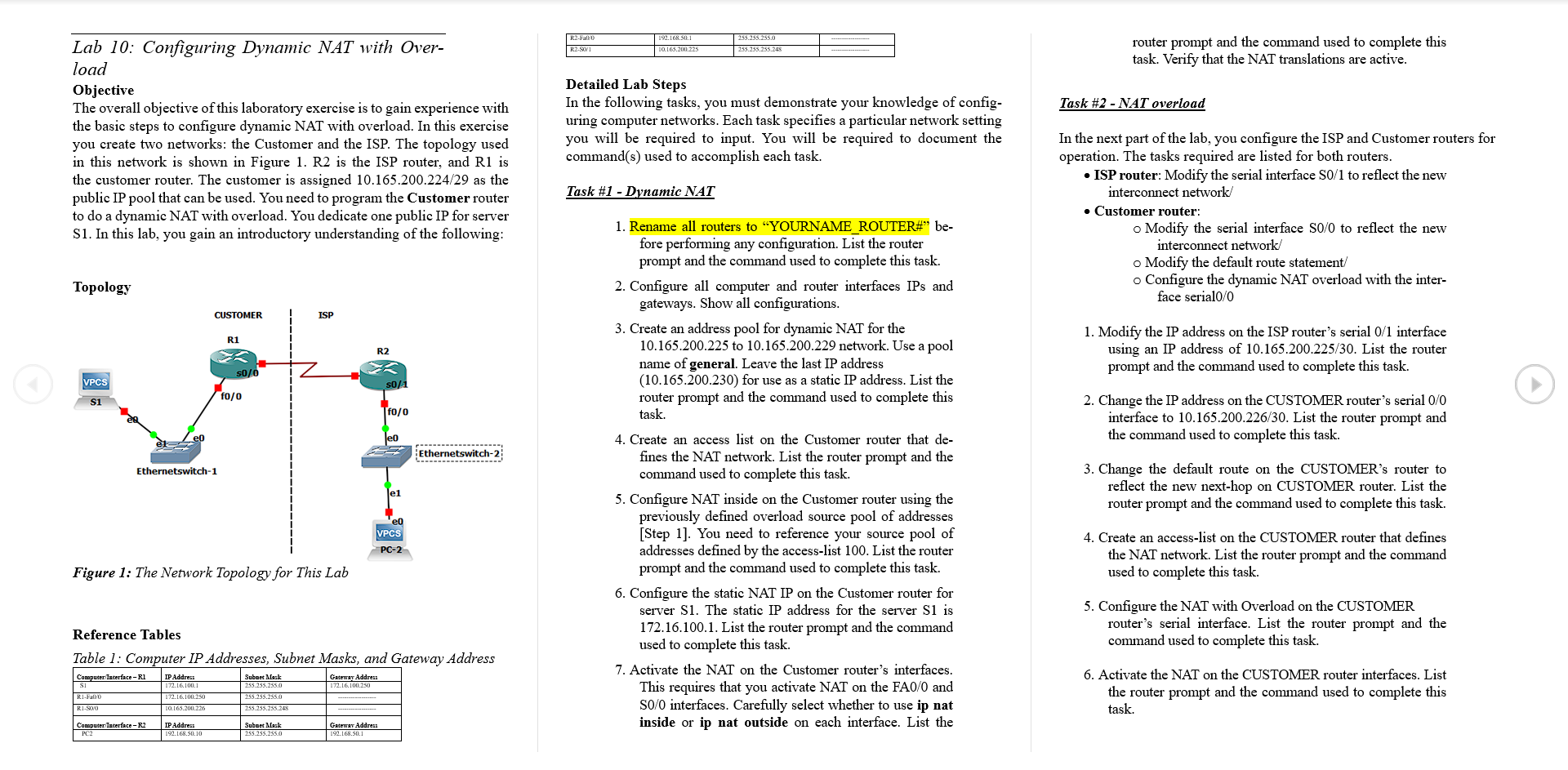 Solved Lab : Configuring NAT RoutingNOTE: ALL ROUTERS WILL | Chegg.com