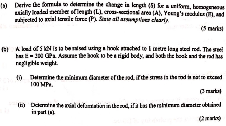 Solved Derive the formula to determine the change in length | Chegg.com