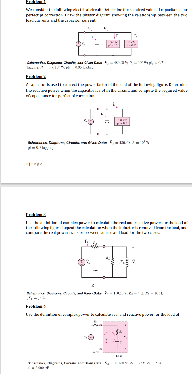 Solved Problem We consider the following electrical circuit. | Chegg.com