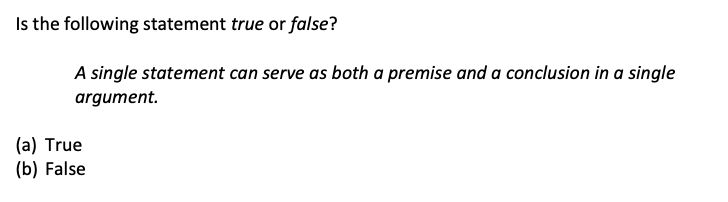 Is the following statement true or false? A single | Chegg.com