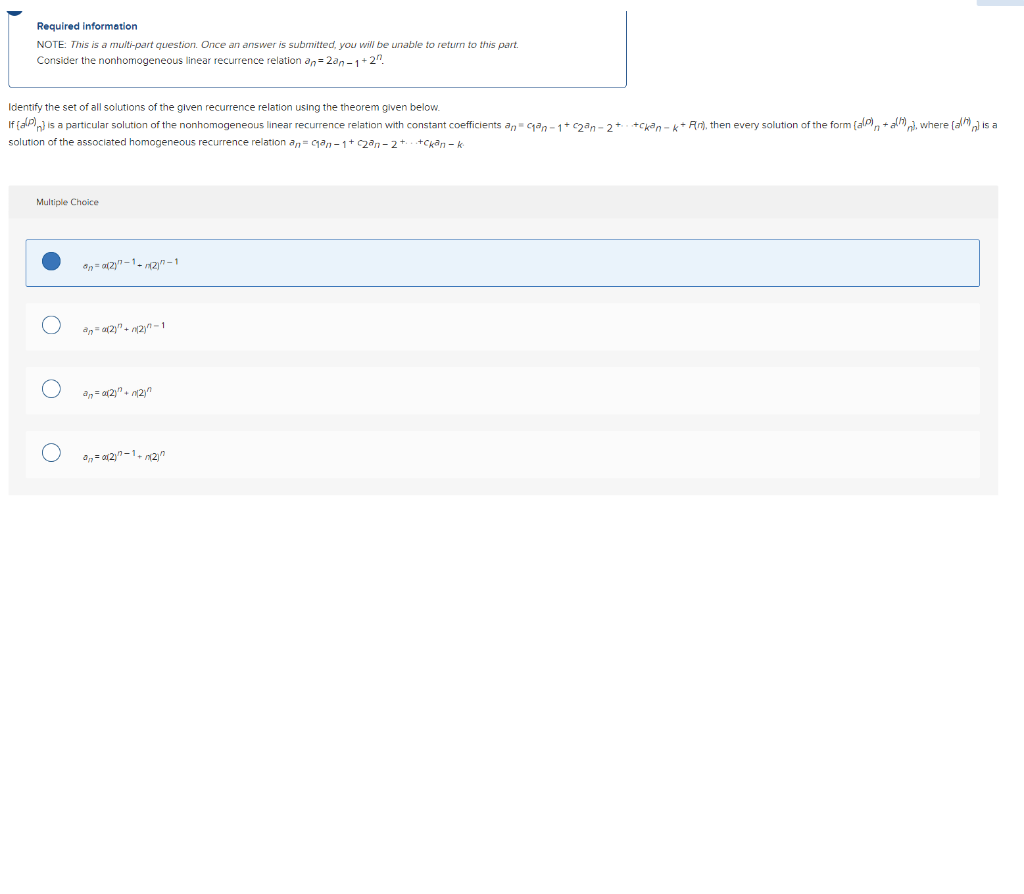 Solved Required information NOTE: This is a multi-part | Chegg.com