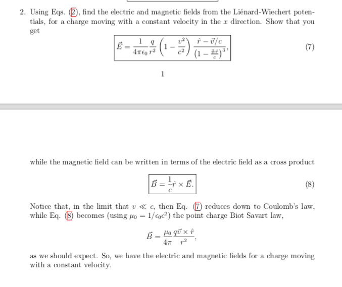 Solved Physics 102 Extra Credit Problem. The following | Chegg.com