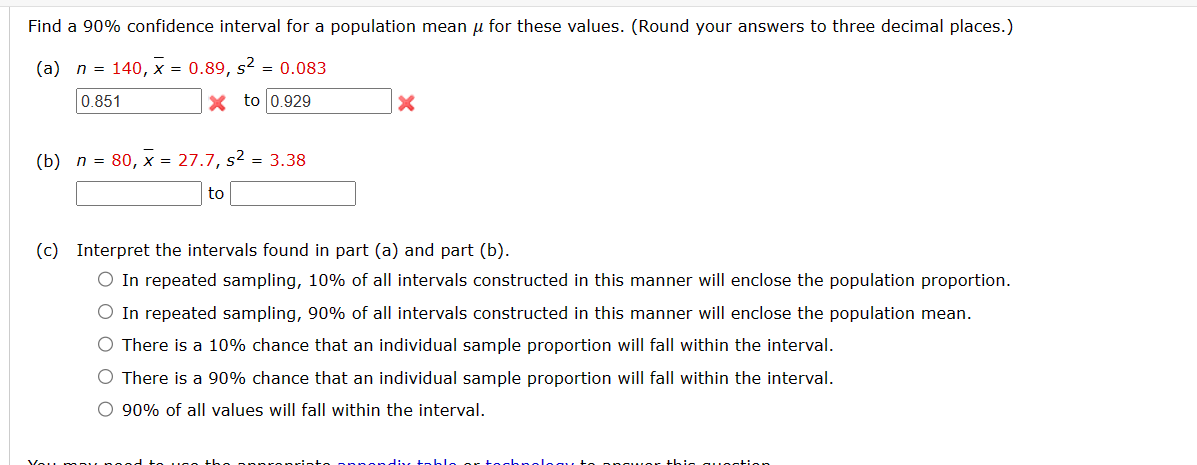 Solved Find a 90% ﻿confidence interval for a population mean | Chegg.com