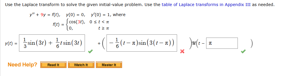 Solved Use the Laplace transform to ﻿solve the given | Chegg.com