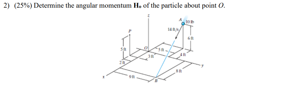 Solved 2 25 Determine The Angular Momentum H0 Of The