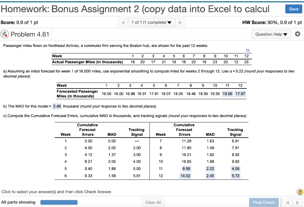 Solved Homework: Bonus Assignment 2 (copy data into Excel to | Chegg.com