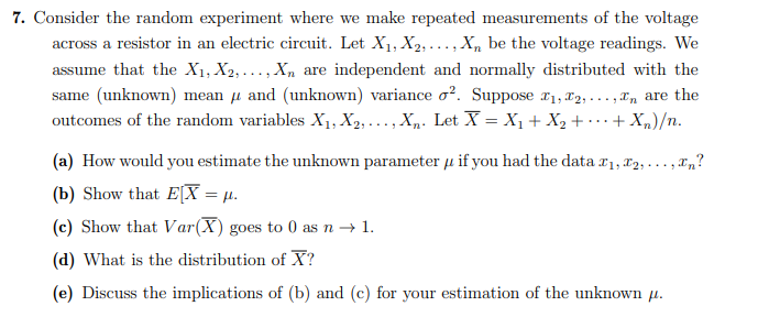 Solved 7. Consider the random experiment where we make | Chegg.com