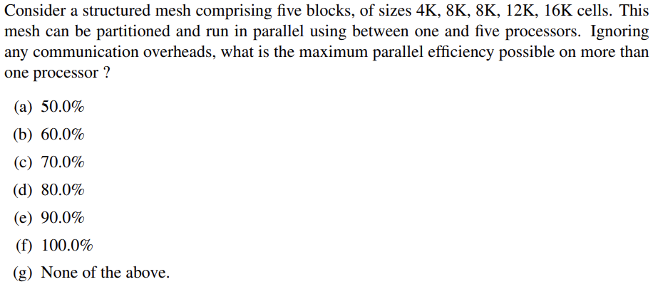 Solved Consider a structured mesh comprising five blocks, of | Chegg.com