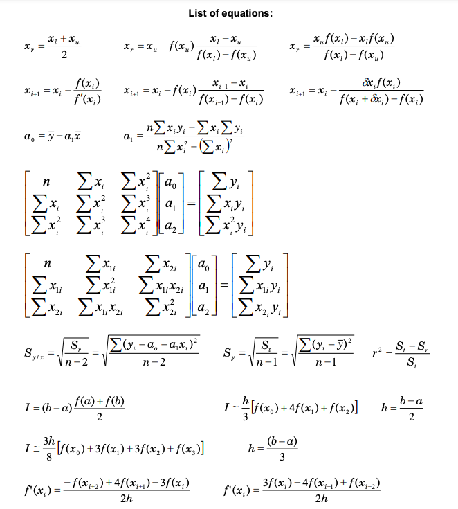 Solved COURSE : NUMERICAL METHODS AND OPTIMIZATION | Chegg.com