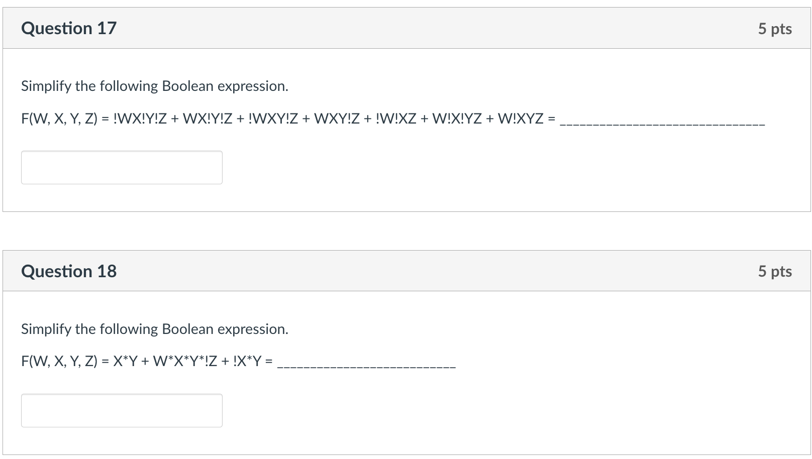 Simplify The Following Boolean Expression 