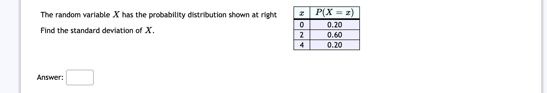 Solved The random variable X has the probability | Chegg.com