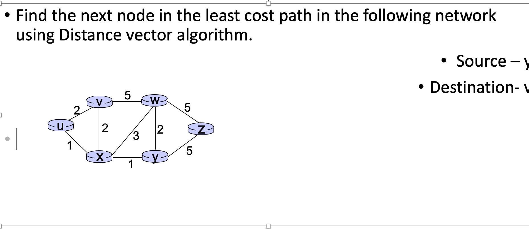- Find the next node in the least cost path in the | Chegg.com