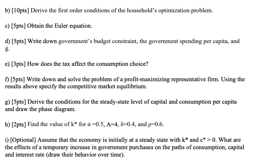Solved Consider an economy with infinitely lived | Chegg.com