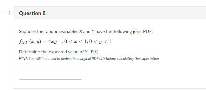 Solved Suppose the random variables X and Y have the | Chegg.com