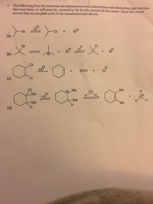 Solved The following four (4) reactions are representation | Chegg.com