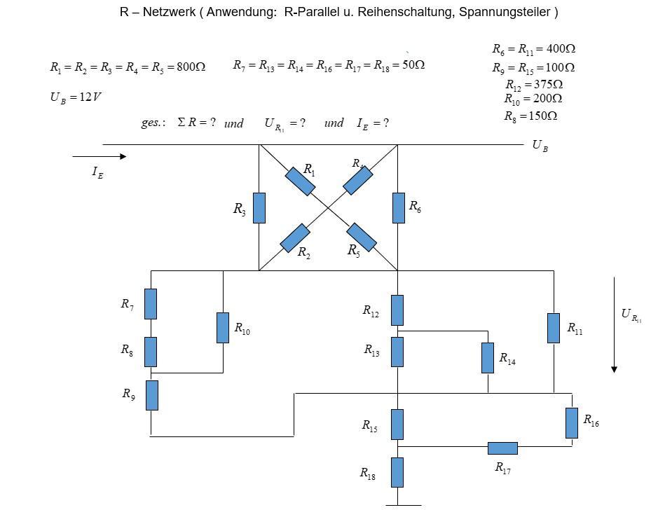 Solved R-Netzwerk ( Anwendung: R-Parallel u. | Chegg.com