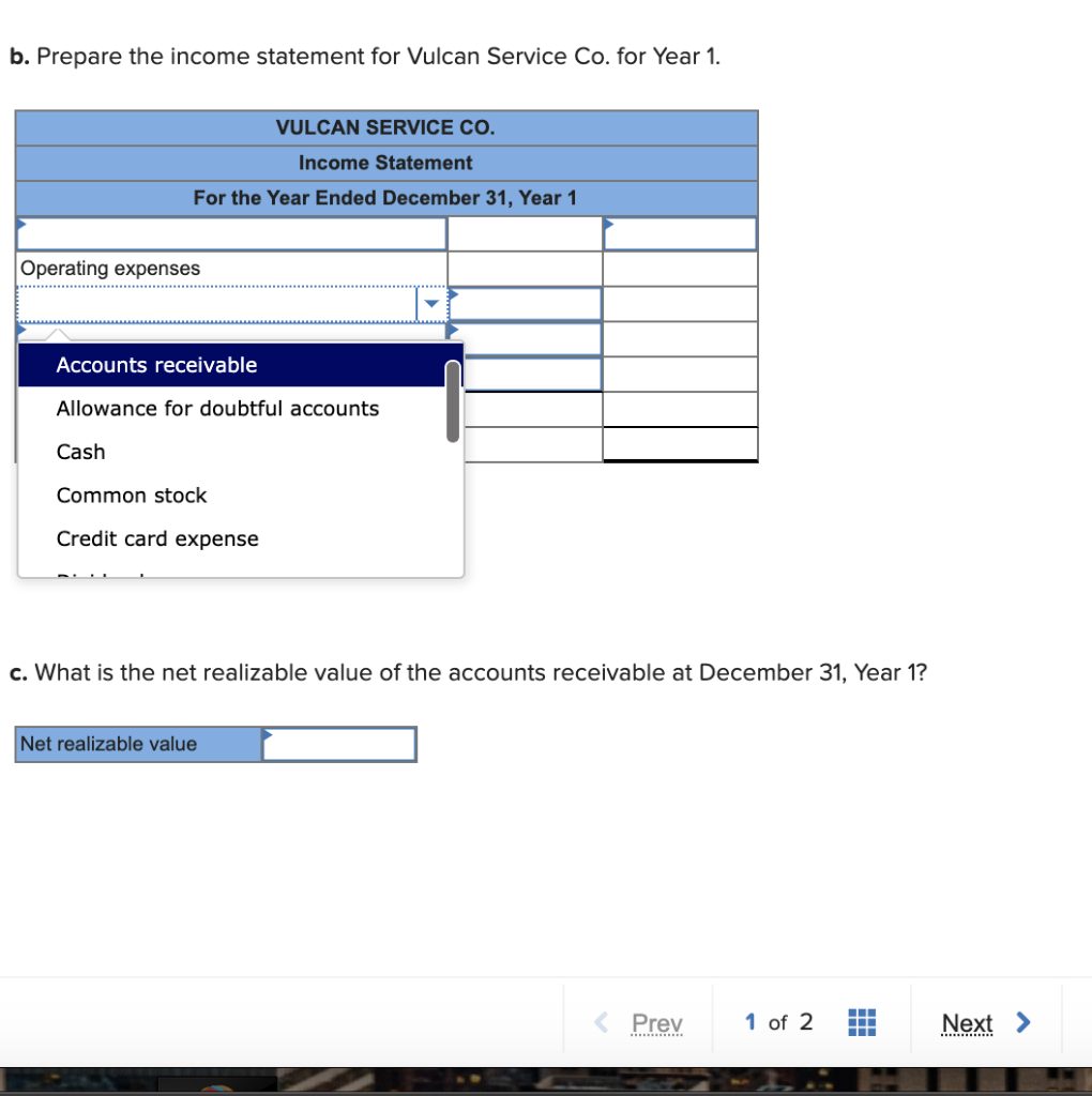 Solved Saved Help Sa Vulcan Service Co. experienced the | Chegg.com