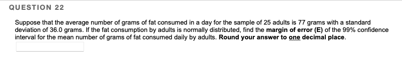 Solved Suppose that the average number of grams of fat | Chegg.com
