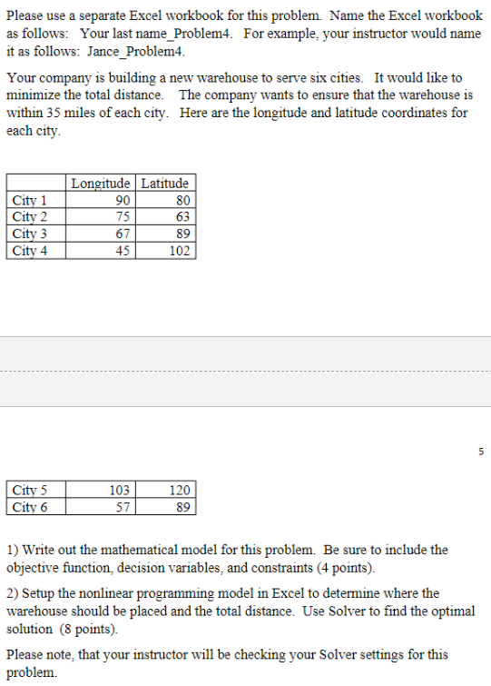 Solved Please use a separate Excel workbook for this | Chegg.com