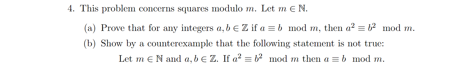 Solved OP4This problem concerns squares modulo m. ﻿Let | Chegg.com