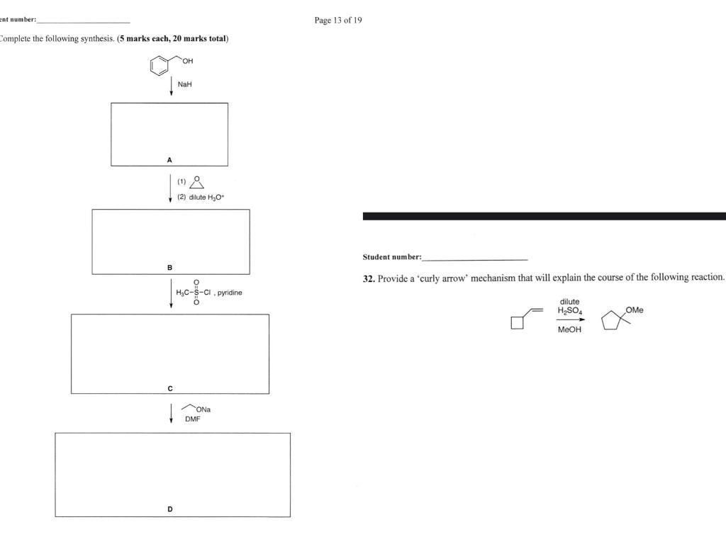 Solved Complete Student number: 32. Provide a 'curly arrow' | Chegg.com