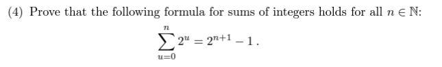 Solved 4) Prove that the following formula for sums of | Chegg.com