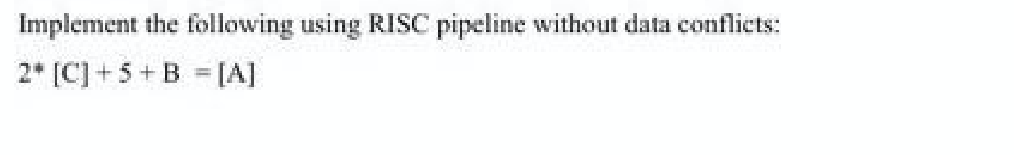 Solved Implement the following using RISC pipeline without | Chegg.com