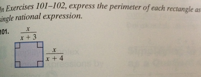 Solved Express the perimeter of each rectangle as single | Chegg.com