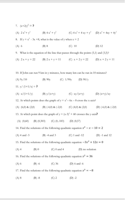 Solved GENERAL MATHEMATICS SKILLS TEST SAMPLE I. 0.035 = ? | Chegg.com