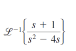 Solved L-1{s+1s2-4s} | Chegg.com