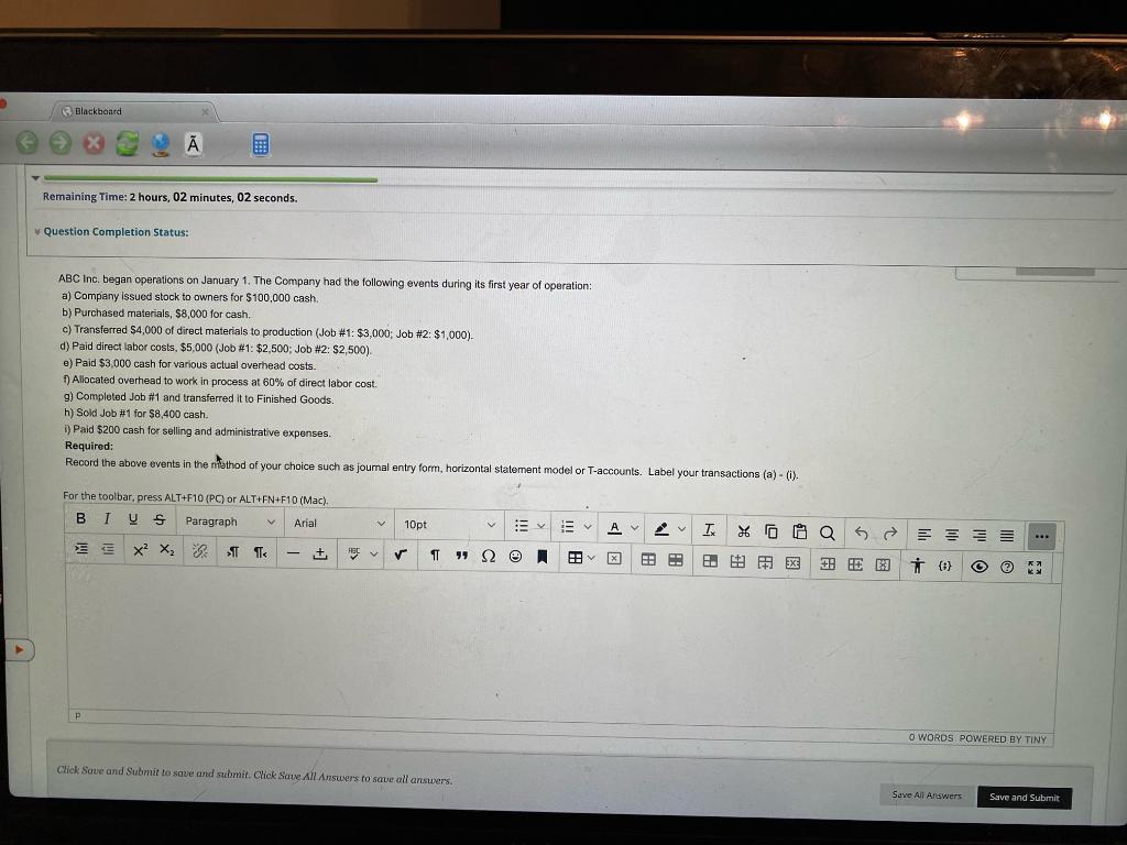 Solved D Blackboard Remaining Time: 2 hours, 02 minutes, 02 | Chegg.com