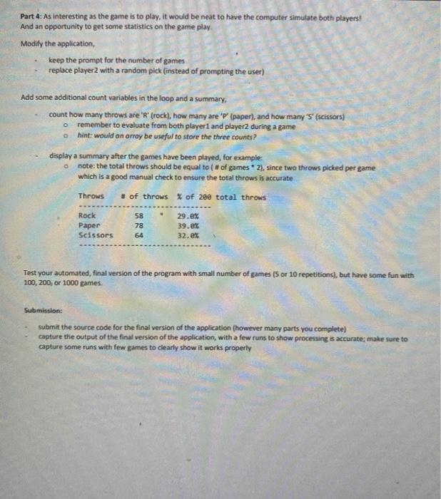 [10 marks] Question 6: It is time to play Rock,Paper, | Chegg.com