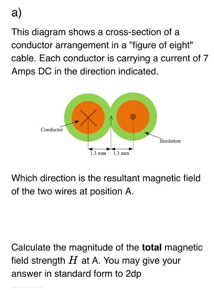 Solved a) This diagram shows a cross-section of a conductor | Chegg.com