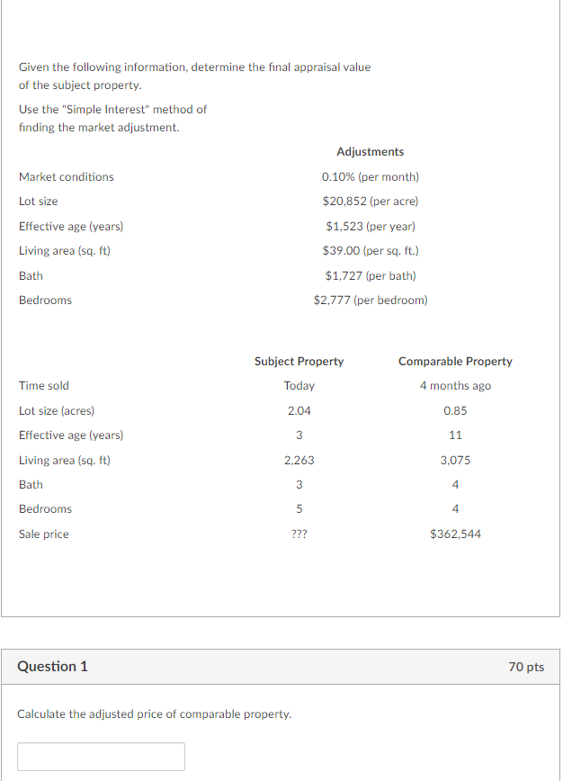 Solved Given the following information, determine the final | Chegg.com