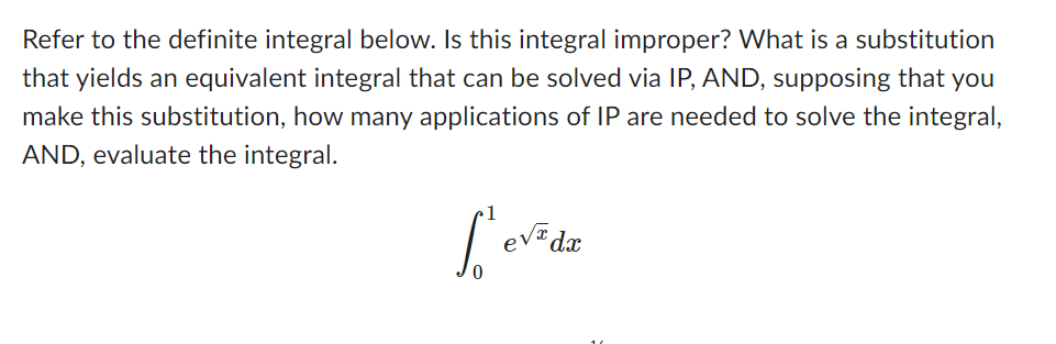 Solved Refer to the definite integral below. Is this | Chegg.com