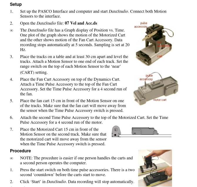 1. accessory cast Setup Set up the PASCO Interface | Chegg.com