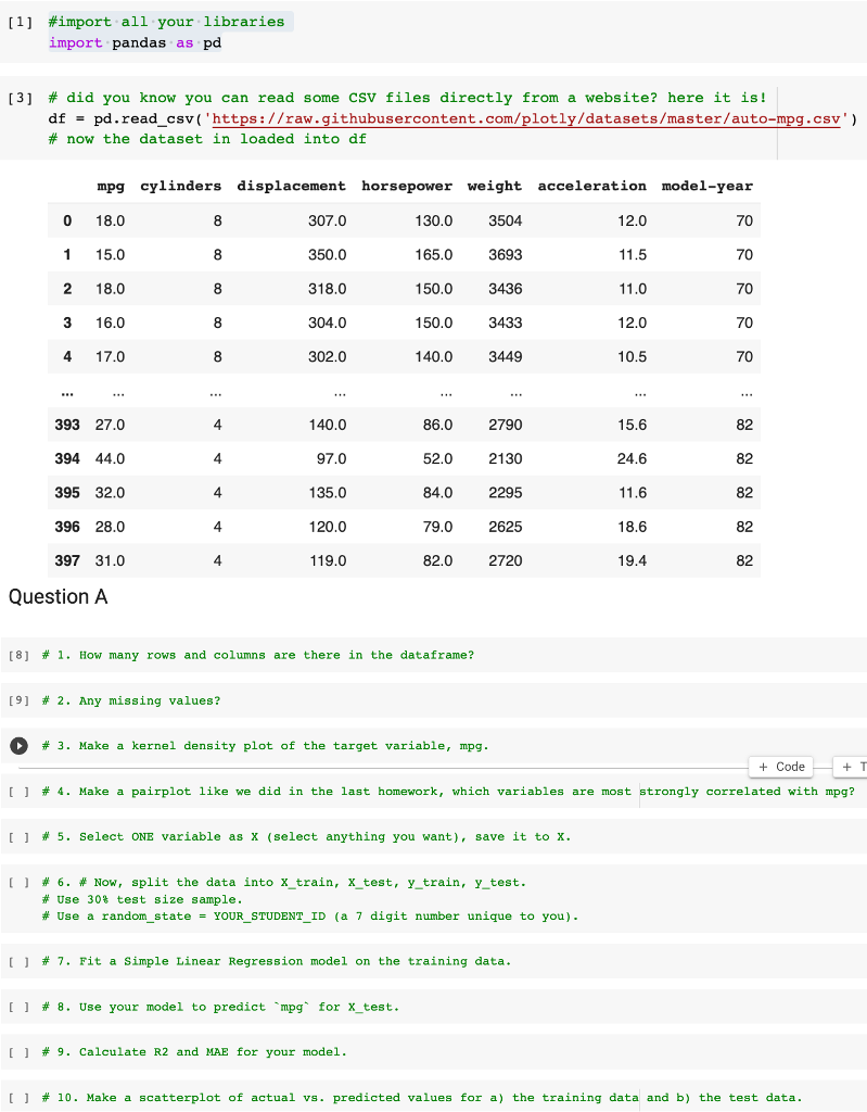 Solved [1] #import all your libraries import pandas as pd | Chegg.com
