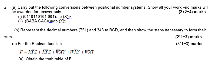 Solved 2. (a) Carry out the following conversions between | Chegg.com
