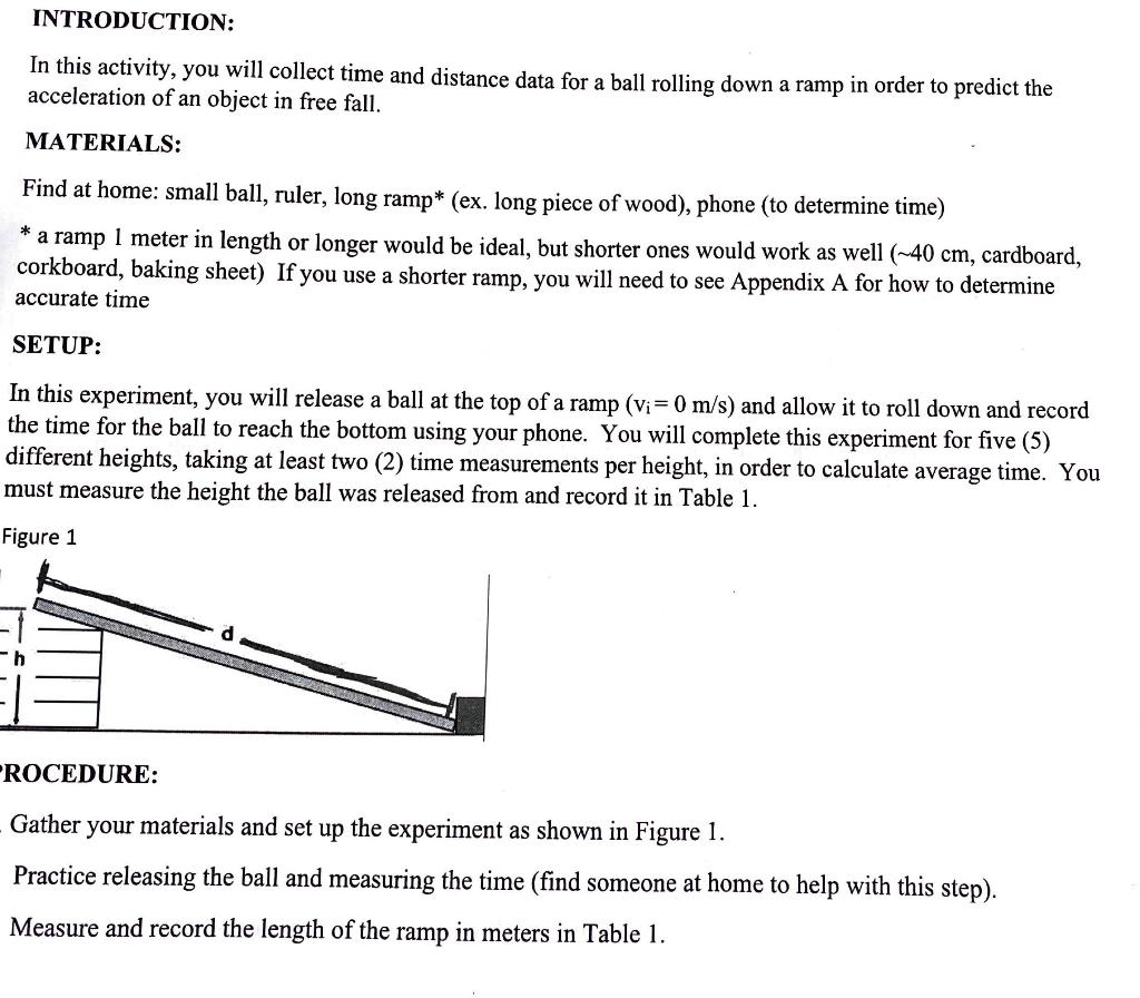 Solved INTRODUCTION: In this activity, you will collect time | Chegg.com