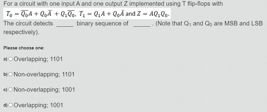 Solved For a circuit with one input A and one output Z | Chegg.com