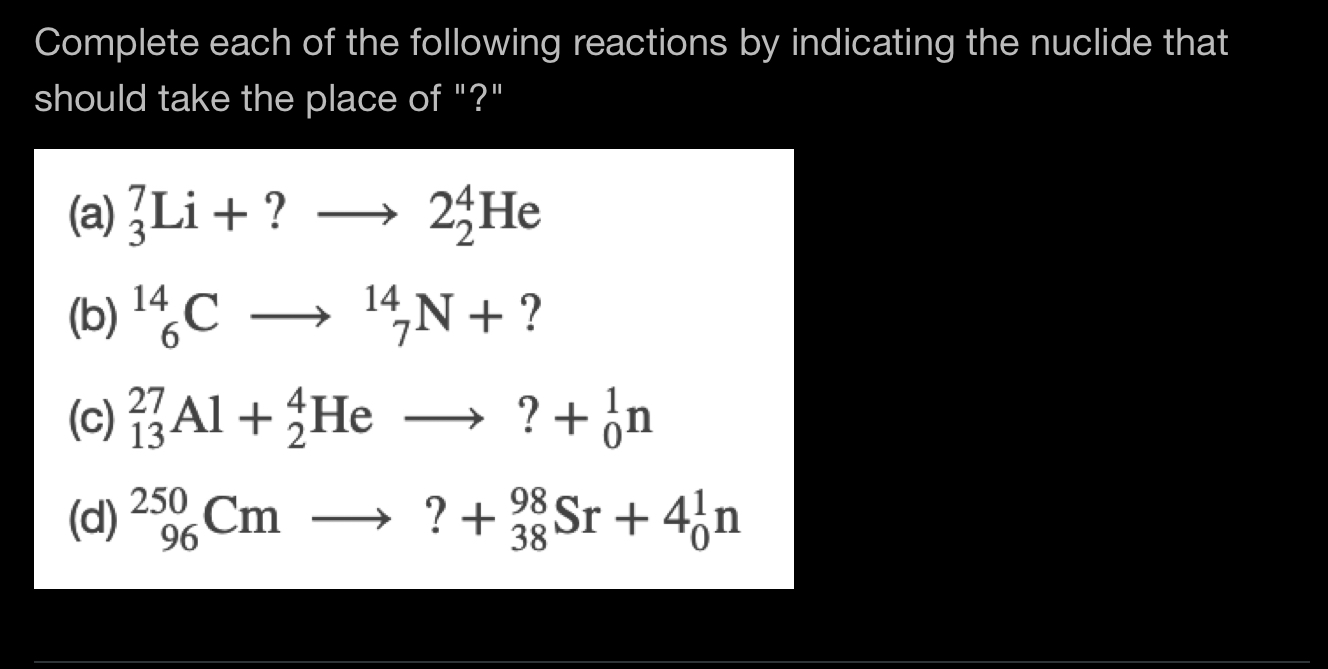 Solved Complete each of the following reactions by | Chegg.com