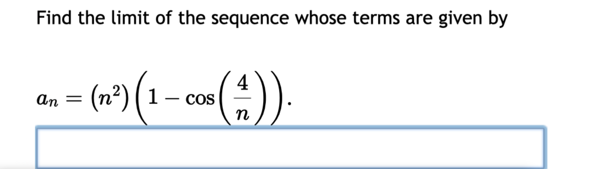 Solved Find the limit of the sequence whose terms are given | Chegg.com