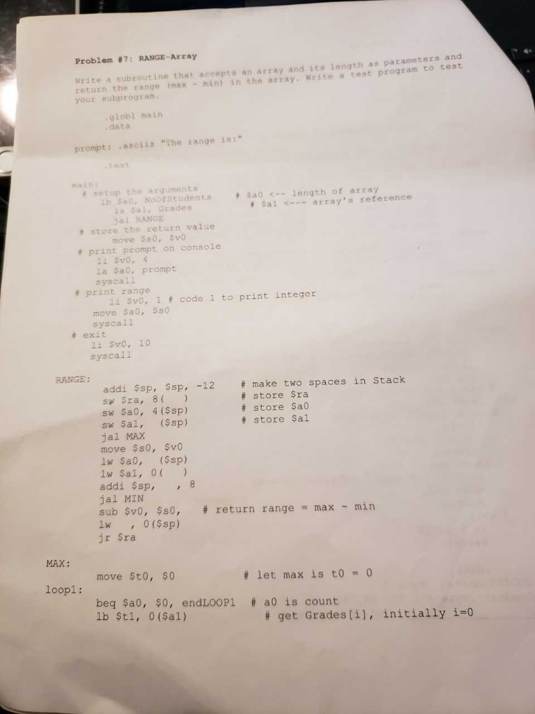Solved Write A Subroutine That Accepts An Array And Its