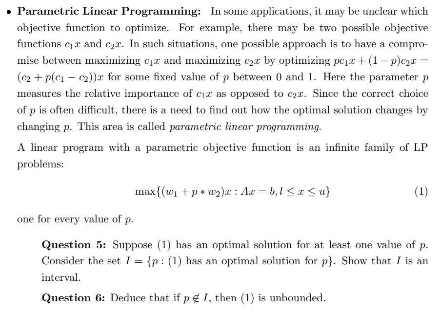 Parametric Linear Programming In Some