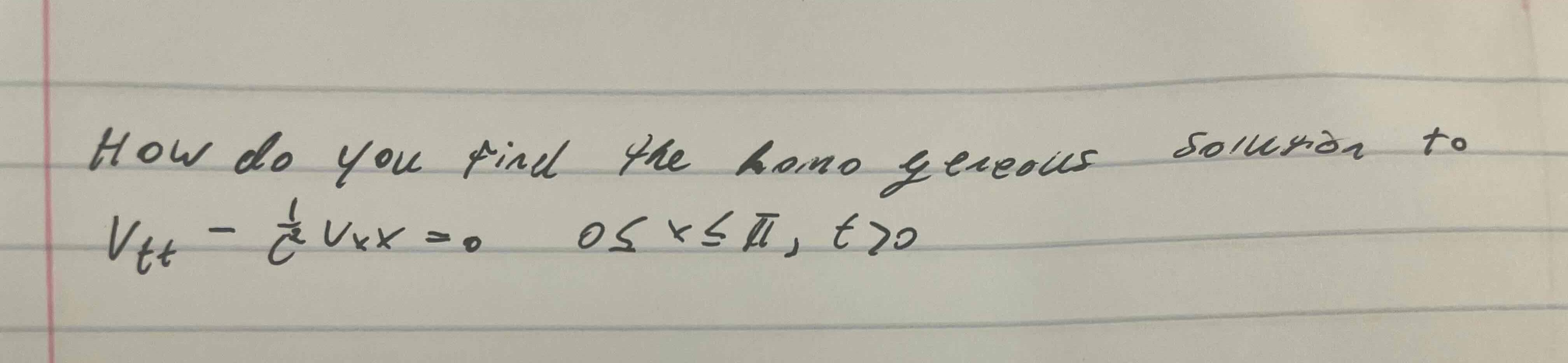 Solved How do you find the homogenous solution to the | Chegg.com