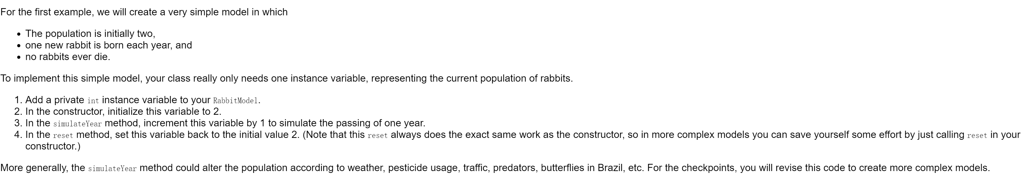 Solved For the first example, we will create a very simple | Chegg.com